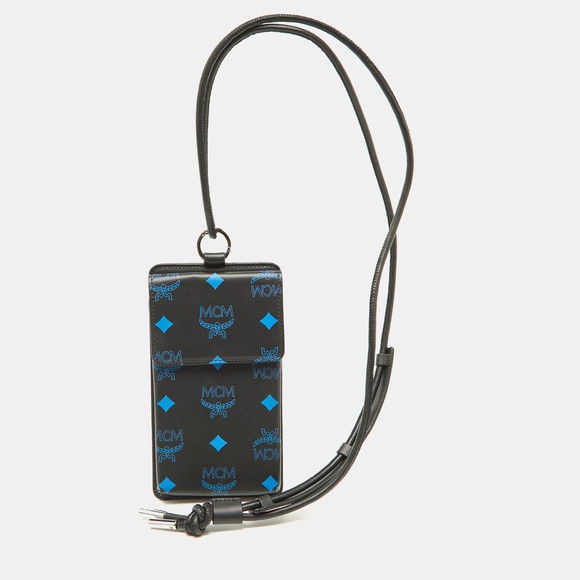 MCM | Bags | Mcm Black Leather Phone Crossbody Bag | Poshmark